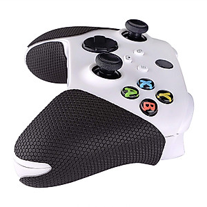 eXtremeRate PlayVital Anti-Skid Sweat-Absorbent Controller Grip for Xbox Core Wireless Controller, Professional Textured Soft Rubber Pads Handle Grips for Xbox Series X/S Controller - Black