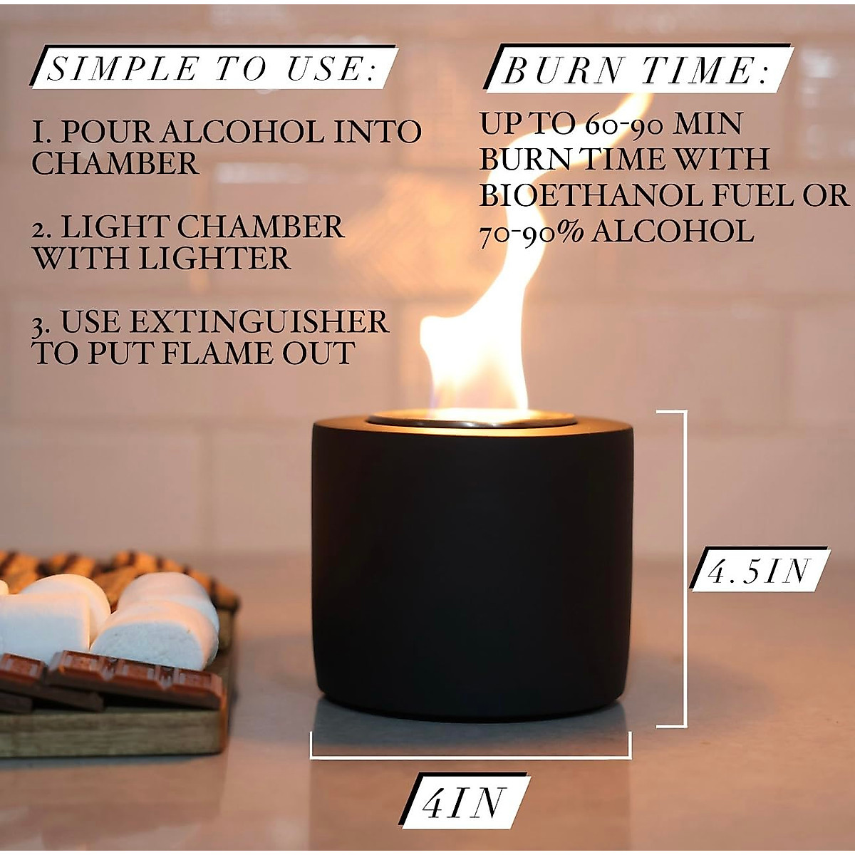 Mini Fire Pit, Tabletop Fire Pit, Indoor fire Pit, Smokeless Firepit, Fire Pit, Smores Maker, Outdoor Fire Pits, Small Fire Pit, Personal Fireplace, Fire Pits & Outdoor Fireplaces, Tabletop