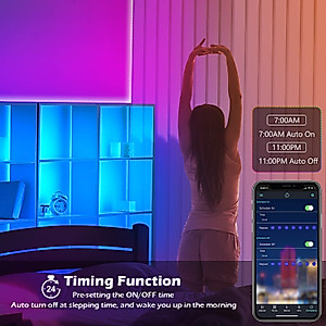 Aulimhti 100ft Led Strip Lights,Bluetooth APP Control Music Sync LED Lights for Bedroom,Led Lights with Remote,5050 RGB Color Changing Lights for Room Party (70FT)