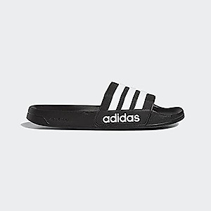 adidas Men's Adilette Shower Slides Black/White/White 9