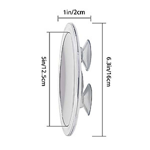 Glam Hobby15X Magnifying Mirror – Use for Makeup Application - Tweezing – and Blackhead/Blemish Removal – 6.3 Inch Round Mirror with Three Suction Cups for Easy Mounting