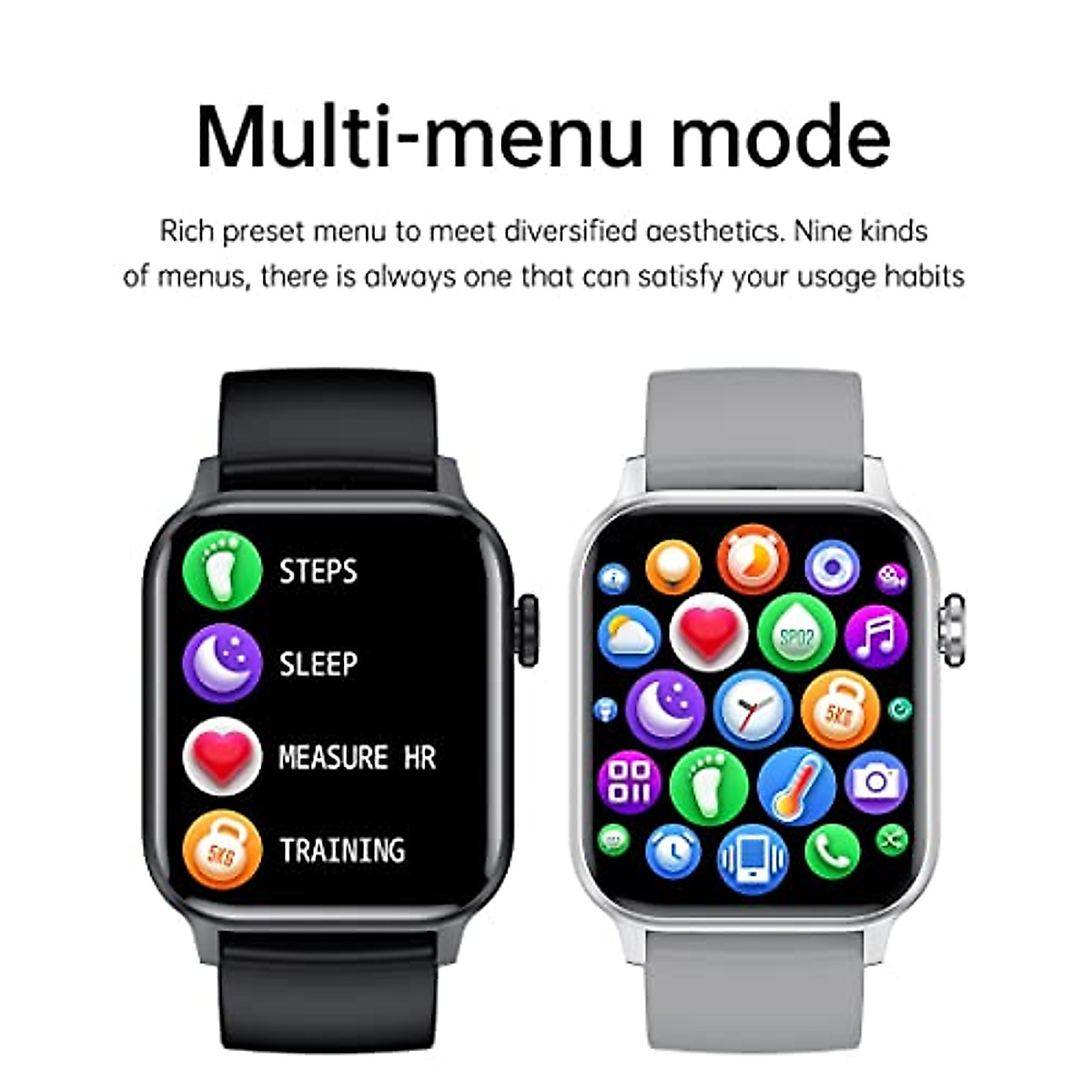 Smart Watch for Women Men, Waterproof Smartwatch Fitness Tracker for Android iOS Phones, 1.81” HD Smartwatch with Heart Rate Monitor, Step Counter, Receive Make Calls