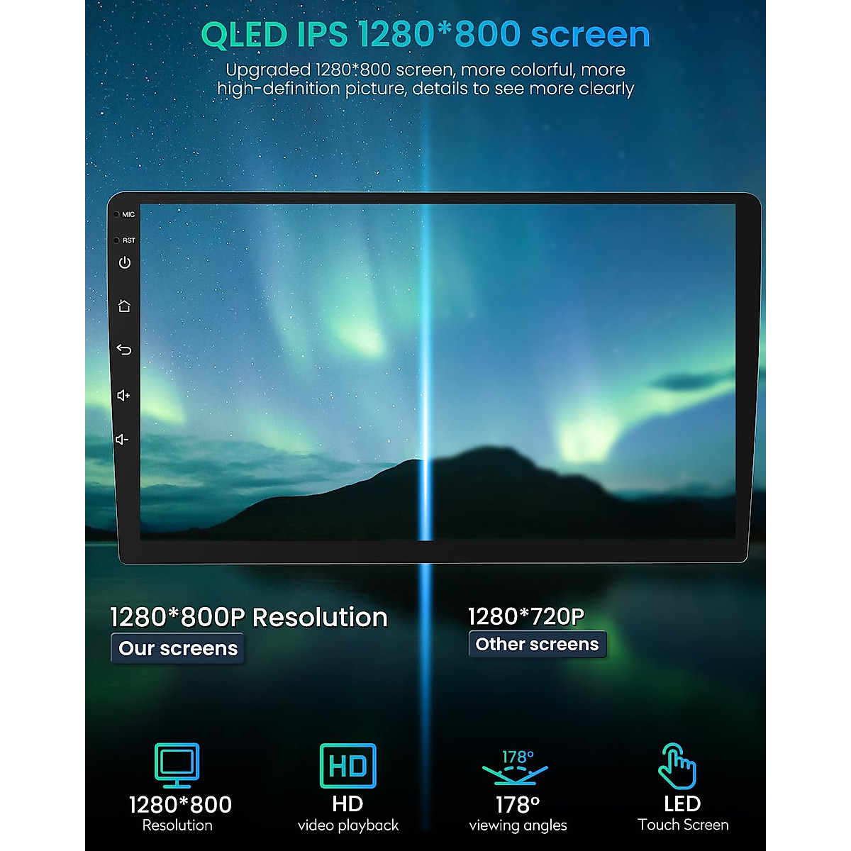 2+32G Car Radio for Nissan Sentra 2013 2014 2015 2016 2017, 10.2" HD Touch Screen Car Radio with Wireless Carplay & Android Auto, Mirror Link, Bluetooth, WiFi, GPS Navigation, Backup Camera Android 12