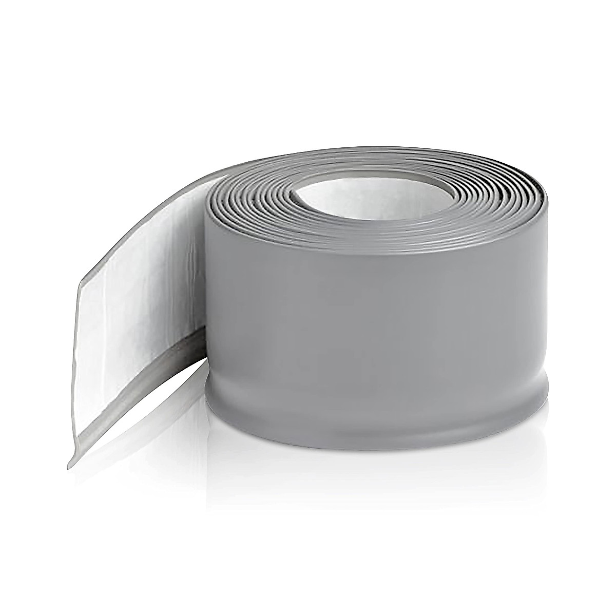 PRO FLEX Gray Vinyl Wall Base 4 inch X 20 ft - Flexible Self Stick Vinyl Wall Base with Toe