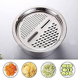 Multifunctional Stainless Steel Grater Basin 3 In 1 Colanders Basin, Grater Strainer and Drain Basket Salad Maker Bowl…1