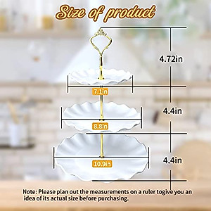 Cake Stand Set-5 Pcs Cupcake Stand Set-Dessert Table Display With 2xlarge 3-Tier + 3x Appetizer Trays Perfect For Wedding Baby Shower Home Birthday Tea Party Decoration(Wave)
