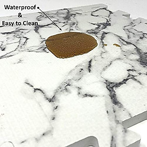 Nora's Nursery Baby Foam Play Mat - Foam Floor Tiles - Baby Mat for Floor - Foam Playmat for Babies & Toddlers - Interlocking Floor Mats for Nursery and Playroom - EVA Foam Mat - 48x48 - Marble Design