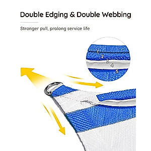 Quictent 20x20x20ft 185G HDPE Triangle Sun Shade Sail Canopy 98% UV Block Outdoor Patio Garden with Hardware Kit