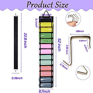 Legging Organizer Storage, T-Shirt Organizer, Foldable Hanging Closet Organizer, Hanging Clothes Organizer with 24 Roll Compartments for Yoga Clothes, Pants, Tank Top, Towel, Underwear, Shirt (Black)