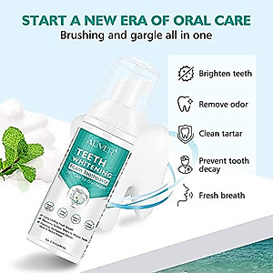 2PCS Toothpaste Whitening Foam, 60ml Baking Soda Toothpaste, Ultra-fine Mousse Foam, Snow Teeth foaming Whitening, Travel Friendly, Easy to Use