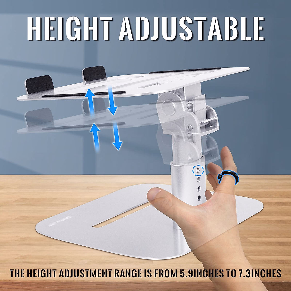 Laptop Stand for Desk ,Multi-Angle Stand with Unique Structure Design,More Stability, Adjustable Notebook Stand for Laptop up to 17 inches,Compatible for MacBook Pro/Air, Surface Laptop, etc.