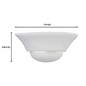 Designers Fountain 6031-WH Wall Sconce, 6 in , White