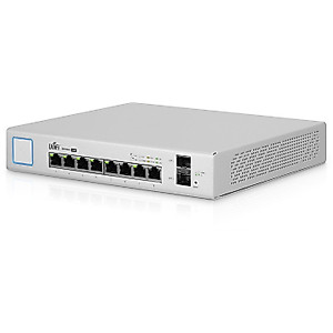 Ubiquiti Networks 8-Port UniFi Switch, Managed PoE+ Gigabit Switch with SFP, 150W (US-8-150W) (Renewed)