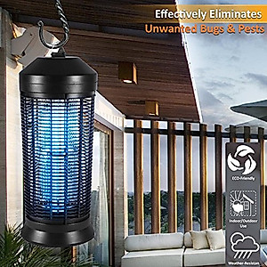 SereneLife Electric Bug Zapper - Fly & Mosquito Killer, Insect Eliminator or Flying Bug Trap Electronic Lamp Plug in with UV Light for Home, Indoor and Outdoor Use - (PSLBZ42)