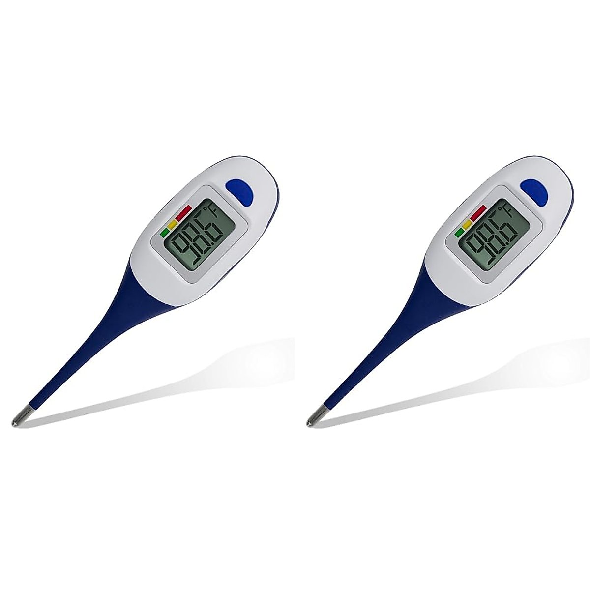 Apex Large Face LCD Fast Read Digital Thermometer for Adults and Children - Instant Read Thermometer for Fever Detection with Quick 10 Second Read Time (Packaging May Vary) (Pack of 2)