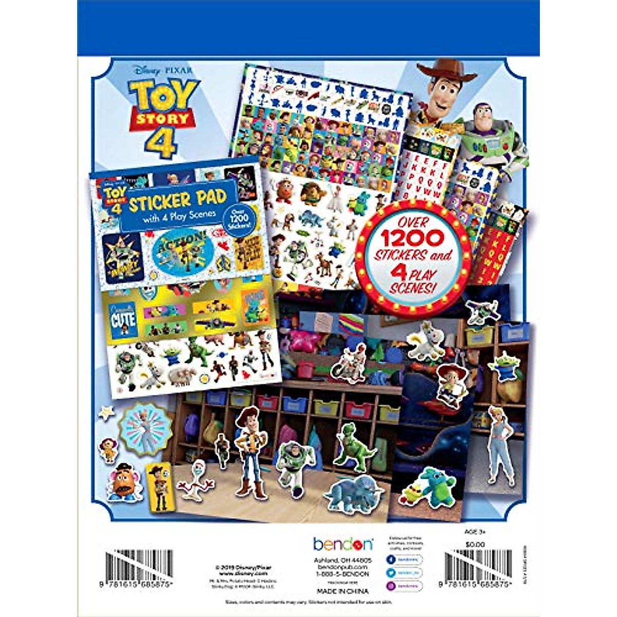 Toy Story 4 Official Sticker Pad with Play Scenes