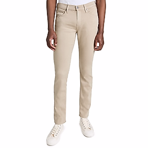 PAIGE Men's Federal Transcend Slim Straight Jeans, Toasted Almond, Tan, 36