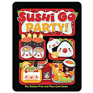 Sushi Go Party! - The Deluxe Pick & Pass Card Game by Gamewright, Multicolored