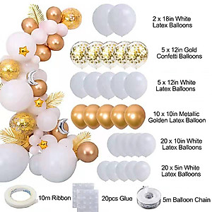 Birthday Decorations Boys Girls, Party Balloons Decoration Pastel Sky Theme with Happy Birthday Banner, Sun Moon Clouds Foil Balloon, Star Balloon for First 2nd Arch Garland Kit Birthday Party balloon