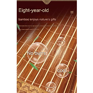 Bamboo Sleeping Mat, Sleeping Mat, Breathable Folding Bed Double-Sided Bamboo Mat, Bedding for Home School Dormitory(1.35m)