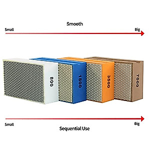 Diamond Hand Polishing Pads 800 Grit Polishing Tile Stone Marble Concrete Ceramics Granite Glass 1PCS 800
