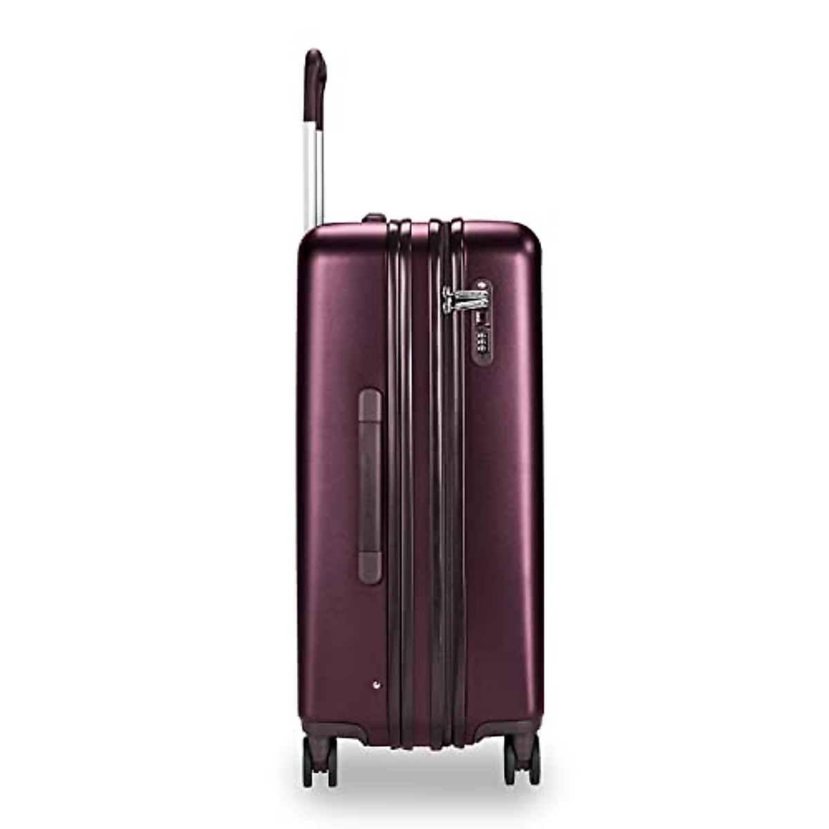 Briggs & Riley Sympatico Hardside Medium Spinner Luggage, Plum, 27-Inch Checked