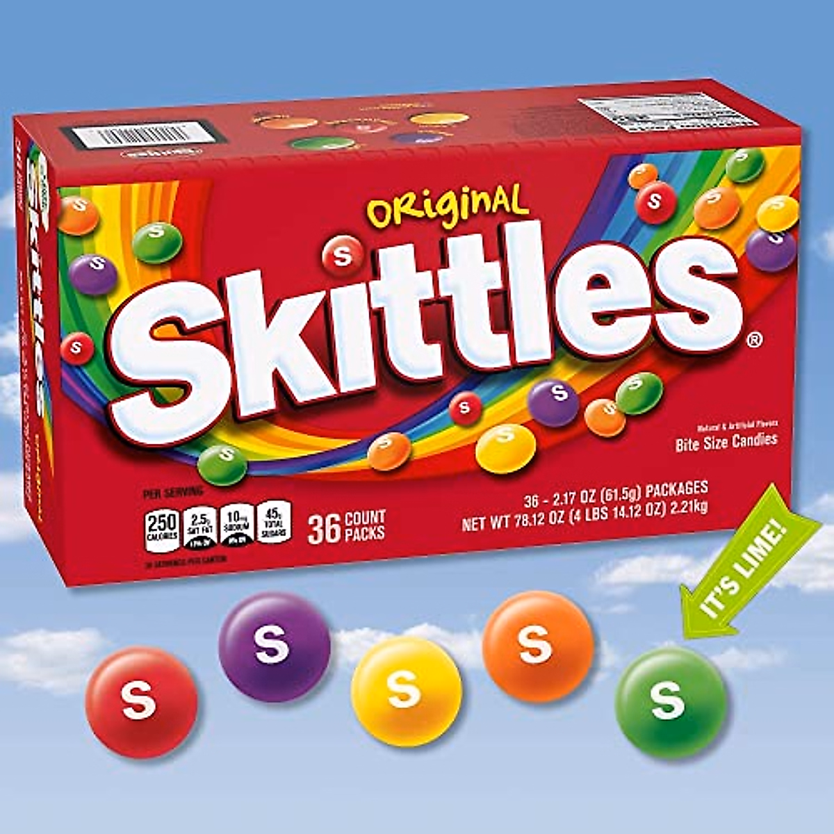 SKITTLES Original Candy 2.17-Ounce 36 Individual Packs