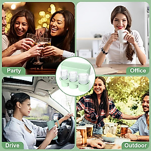 Ice Cube Tray for Stanley Cup, Silicone Ice Cube Maker With Lid for 30-40 oz Tumbler, for Chilling Whiskey, Cocktails, Drinks, Coffee, Easy Fill and Release Ice Maker, BPA Free