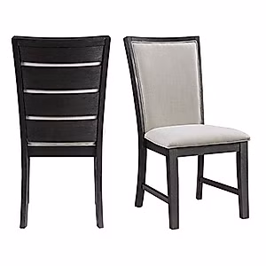 Picket House Jasper Dining Slat Back Side Chair Set in Black