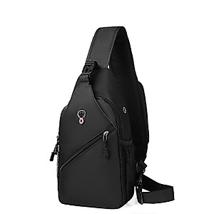 NUFR Sling Bag Sling Backpack Crossbody Bags for Women Men Chest Shoulder Bag Daypack for Hiking Walking Travel USB Charger Port