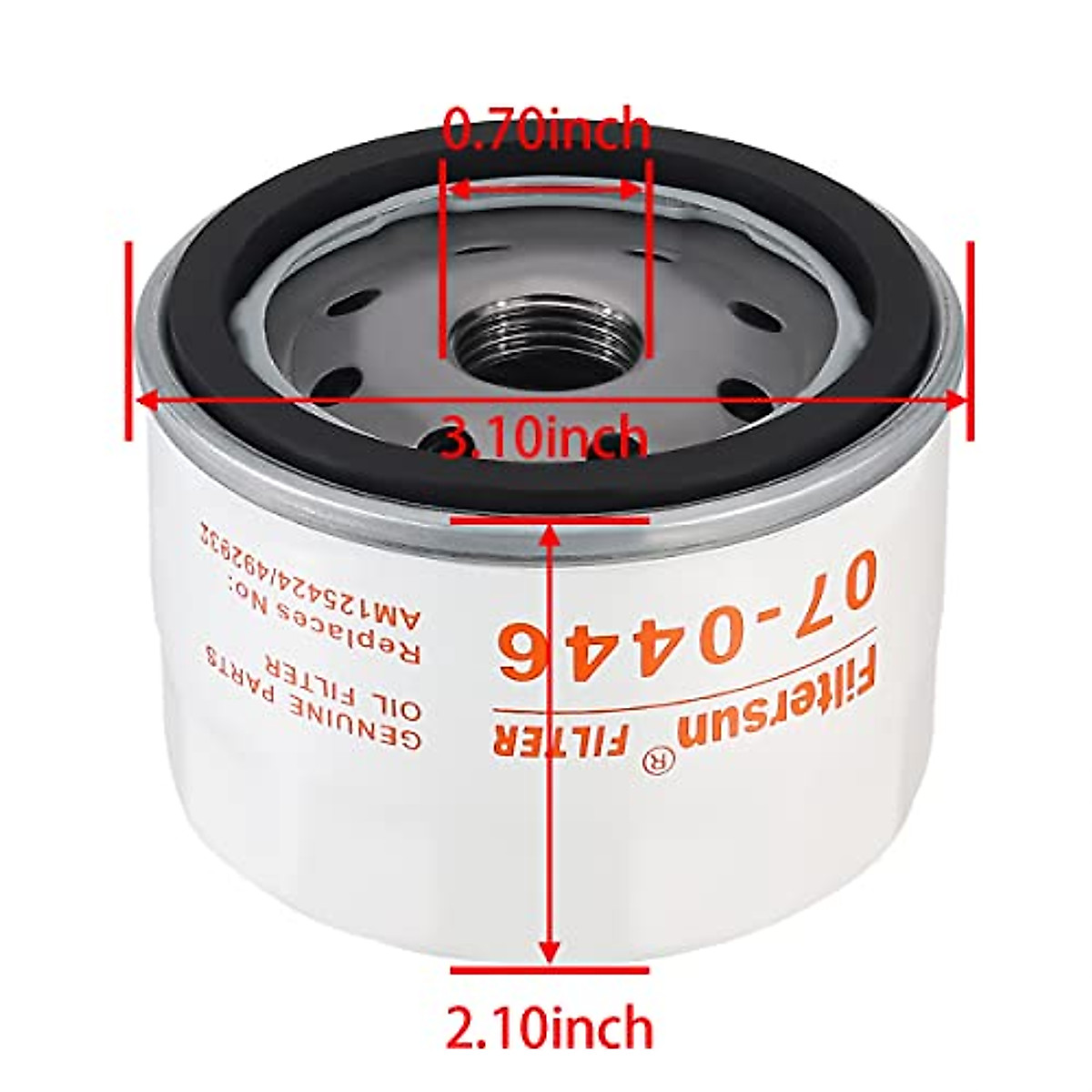 Savior 492932S Oil Filter for Briggs & Stratton 492932 795890 695396 492932B 492056 696854 842921 Kohler 25 050 01 JD AM125424 GY20577 Kawasaki 49065-7007