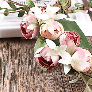 Floral Fall Adjustable Bridal Flower Garland Headband Flower Crown Hair Wreath Halo F-83 (A)