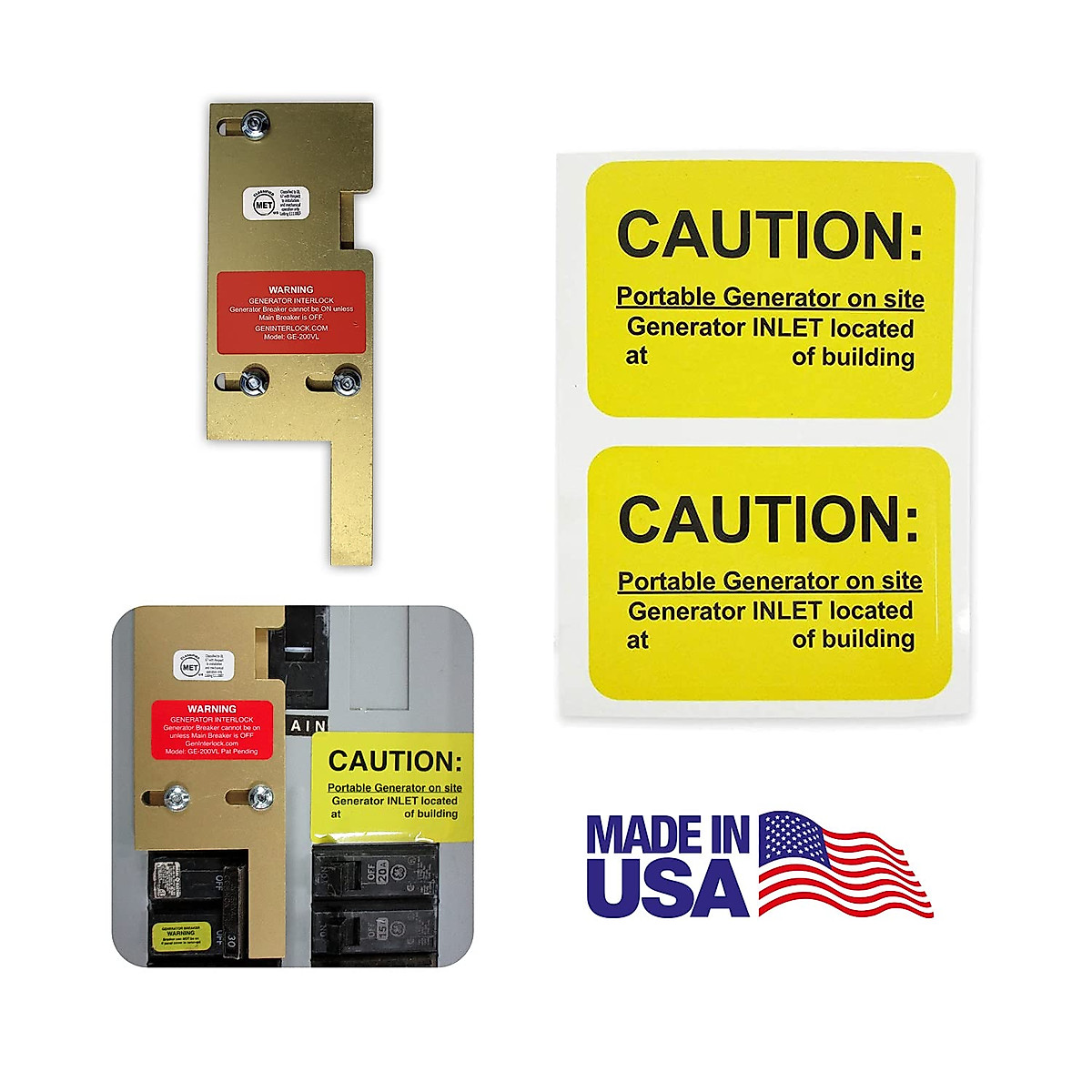 GE-200VL GE General Electric Generator Interlock Kit for Vertical Main 150 or 200 amp Breaker