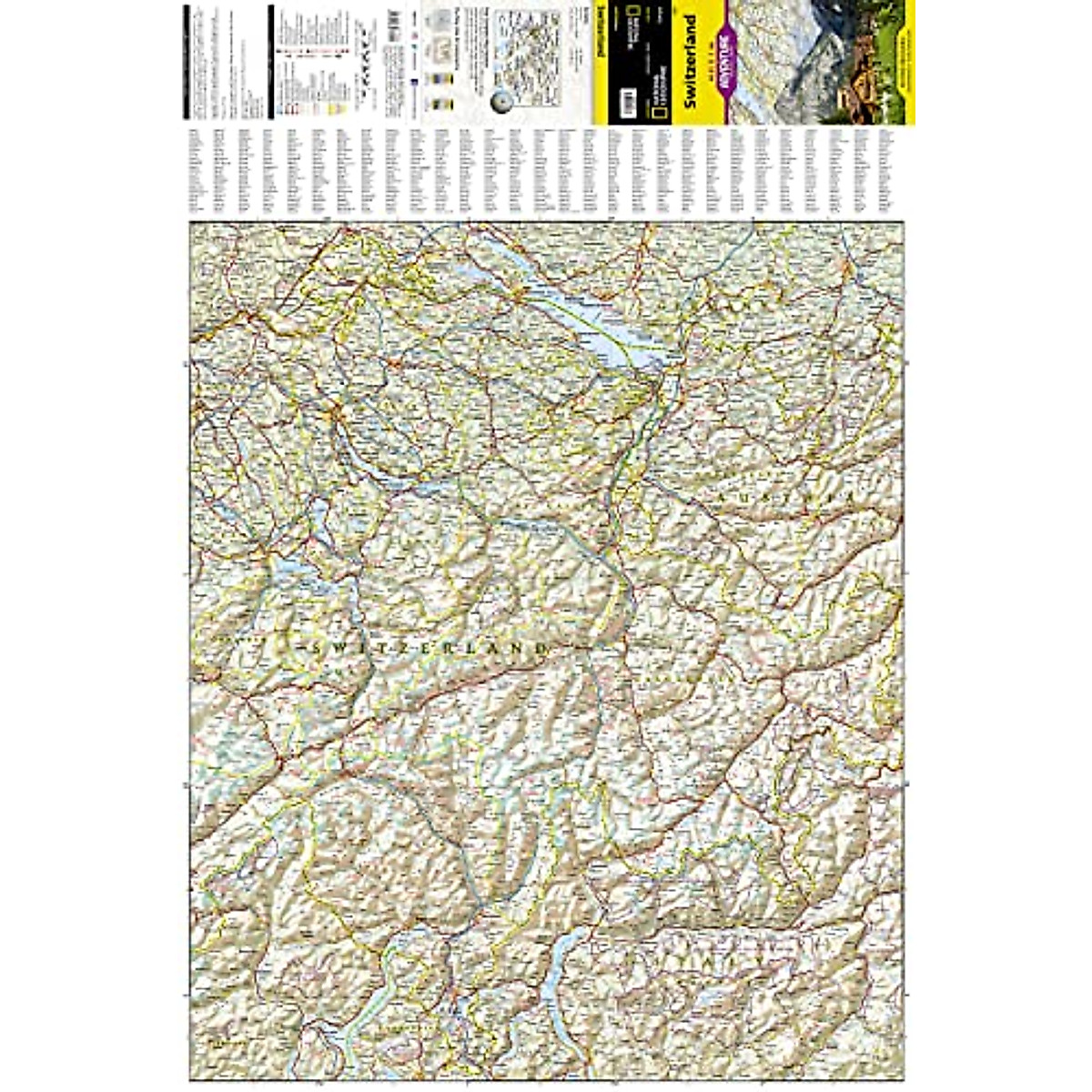 Switzerland Map (National Geographic Adventure Map, 3320)