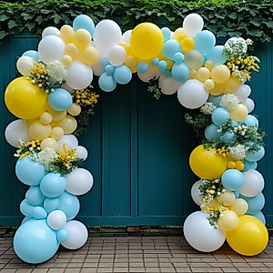 Yellow Balloon Different Sizes Latex Double Stuffed Matte Yellow Balloon Garland Arch Kit for Birthday Baby Shower Wedding Lemon Sunflower Party Decor