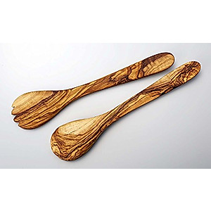 Naturally Med Olive Wood Salad Servers