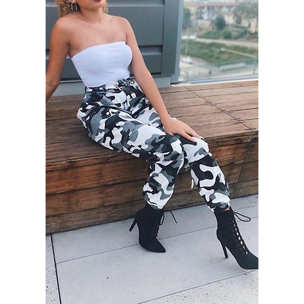 Voghtic Cargo Pants Women Camouflage, Camoflash Pants for Women, Cargo Pants Women