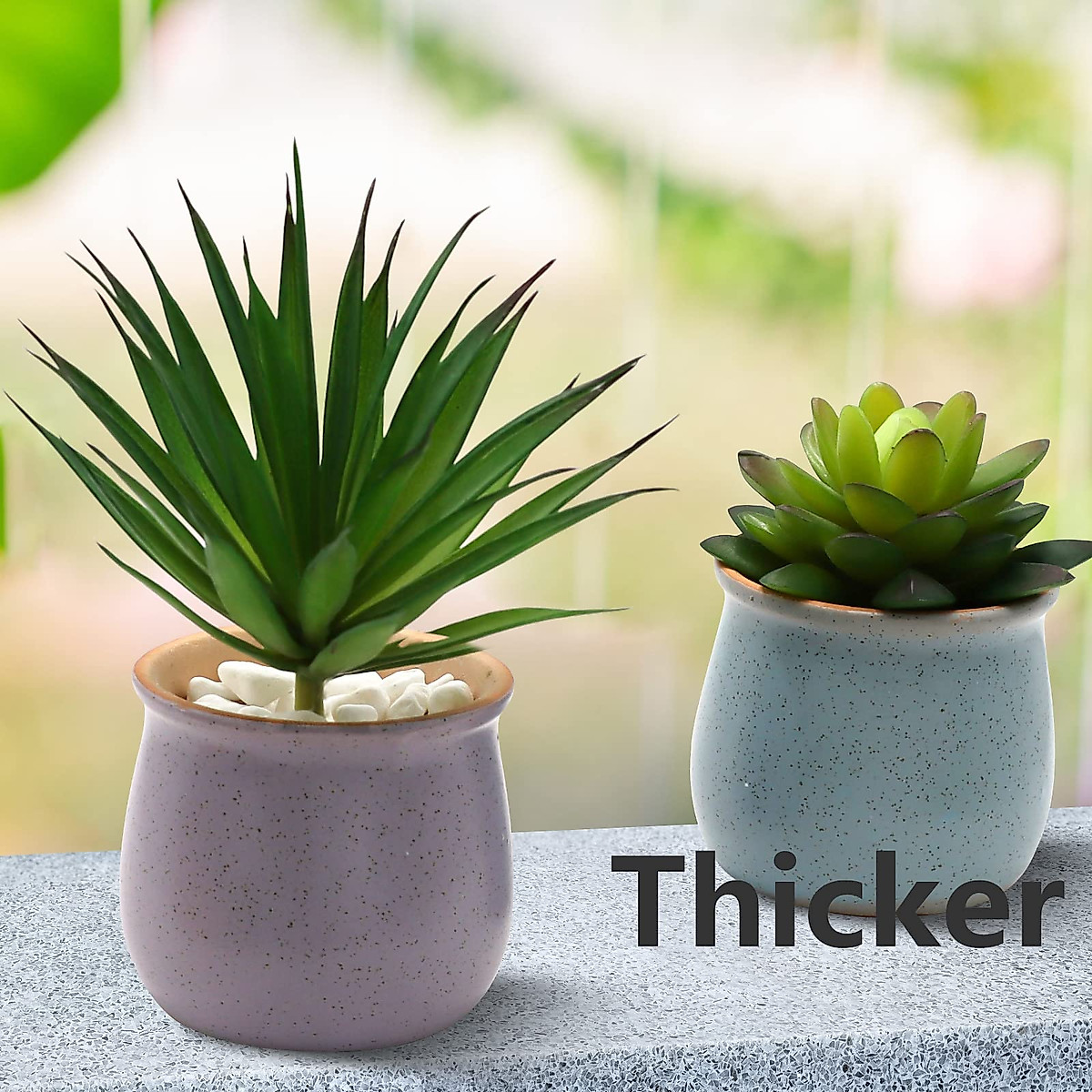 HECATY 5 Pcs Faux Succulents Set,Realistic Large Fake Succulents,Artificial Hanging Ornaments Fleshed Plant Textured for Home Garden Wedding Party Decoration (green)