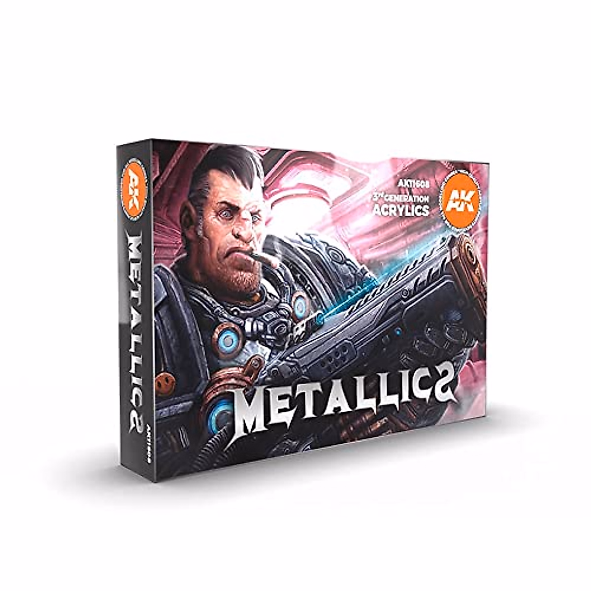 AK Interactive Metallics Set - Plastic Model Building Paints and Accessories # 11608