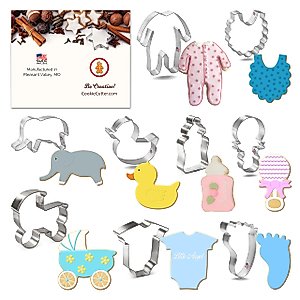 Foose Cookie Cutters 9 Piece Baby Shower Set, Made in USA
