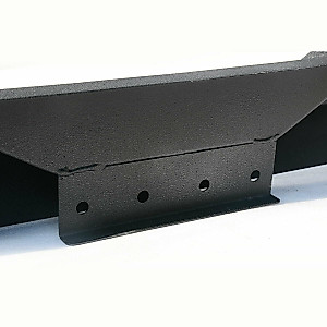 kikubiou 1pc Rear Textured Black Iron Bumper Cover Rock Crawler Bumper With Tire Carrier & Linkage