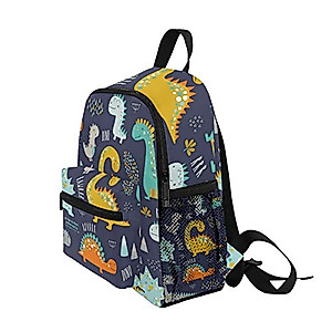 OREZI Dinosaur Pattern Toddler backpack for Boys Cute Kids Backpack Snack Bag Preschool Bag Travel Bacpack for Little Boy Girl