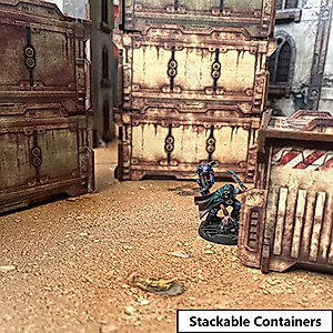 Jucoci Battlezone Creation Kit 36PCS Tabletop Terrain Wargame Terrains Set Compatible with WH40K