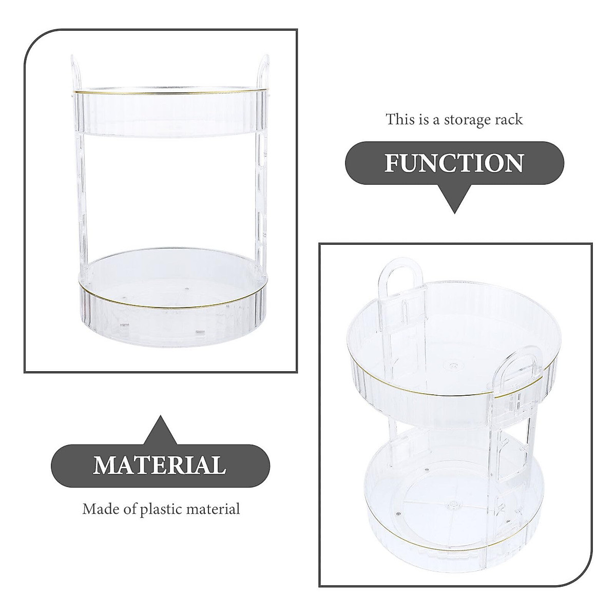 Kichvoe storage shelves make up Phnom Penh necklace holder spices organizer dresser bracelet hair products skincare organizers dressing table turntable jewelry lotion