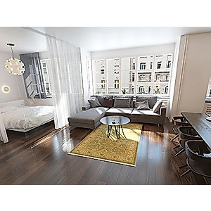 Unique Loom Edinburgh Collection Classic Oriental Traditional French Floral Country Inspired Design Area Rug, 5' 1" x 8' Rectangle, Light Green/Cream