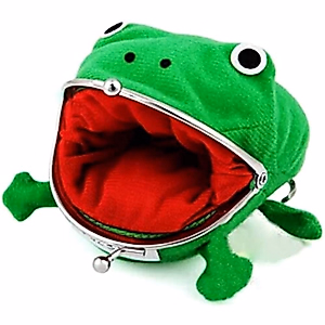 Bestmaple Frog Wallet Anime Cartoon Wallet Coin Purse Manga Flannel Wallet Cute Funny Plush Toy (Anime Frog)