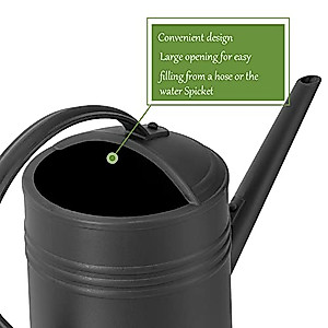 OKREK Watering Can Indoor Watering Cans for House Plants, Small Watering Can Indoor Plants, Plant Watering Can for Outdoor Plants Garden Flower (1/2 Gallon, Black)