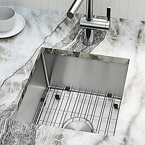 MILOSEN Bar Sink Undermount 17×19 Inch, Wet Bar Prep Kitchen Sink, Small RV Kitchen Sink Single Bowl, Small Stainless Steel Undermount Bar Sink