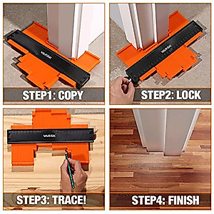 VARSK Contour Gauge Profile Tool (5+10 Inch with Lock), Birthday Gifts for Men Dad Him, Flooring Tools for Men DIY Handyman, Home Improvement Woodworking Cool Gadgets Tools