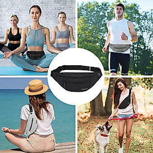 MAXTOP Large Crossbody Fanny Pack with 4-Zipper Pockets,Gifts for Enjoy Sports Yoga Festival Workout Traveling Running Casual Hands-Free Wallets Waist Pack Phone Belt Bag Carrying All Phones
